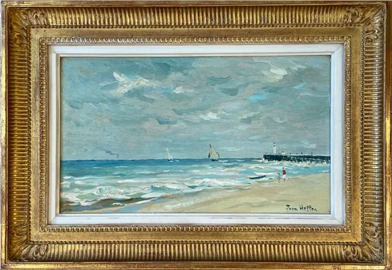 Jean Helleu | On the beach of Deauville | MutualArt