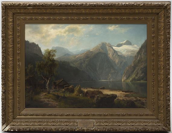 August Wilhelm Leu | Norwegischer Fjod (1858) | MutualArt