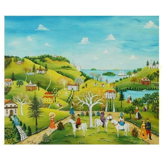 Agnes Neusch | Village Scene | MutualArt