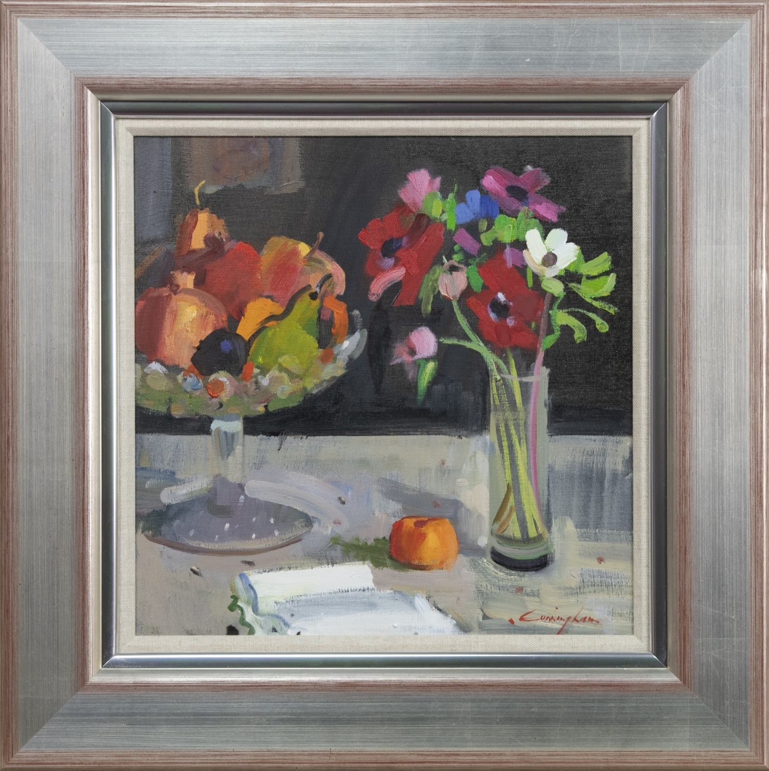 John Cunningham | ANEMONES AND FRUIT | MutualArt