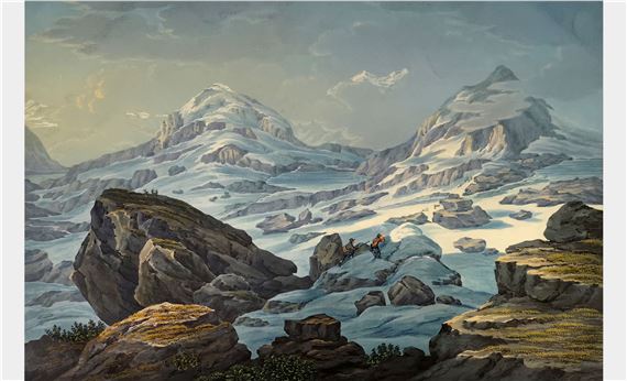 Carl Ludwig Hackert | Vue de la Mer de Glace et de l'Hôpital de Blair ...
