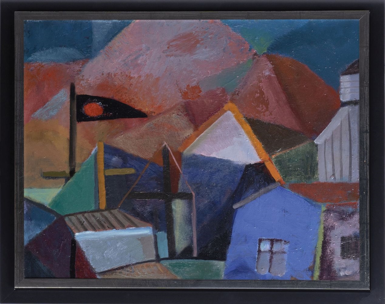 Adolf Friedrich Bechly | Houses and Flag | MutualArt