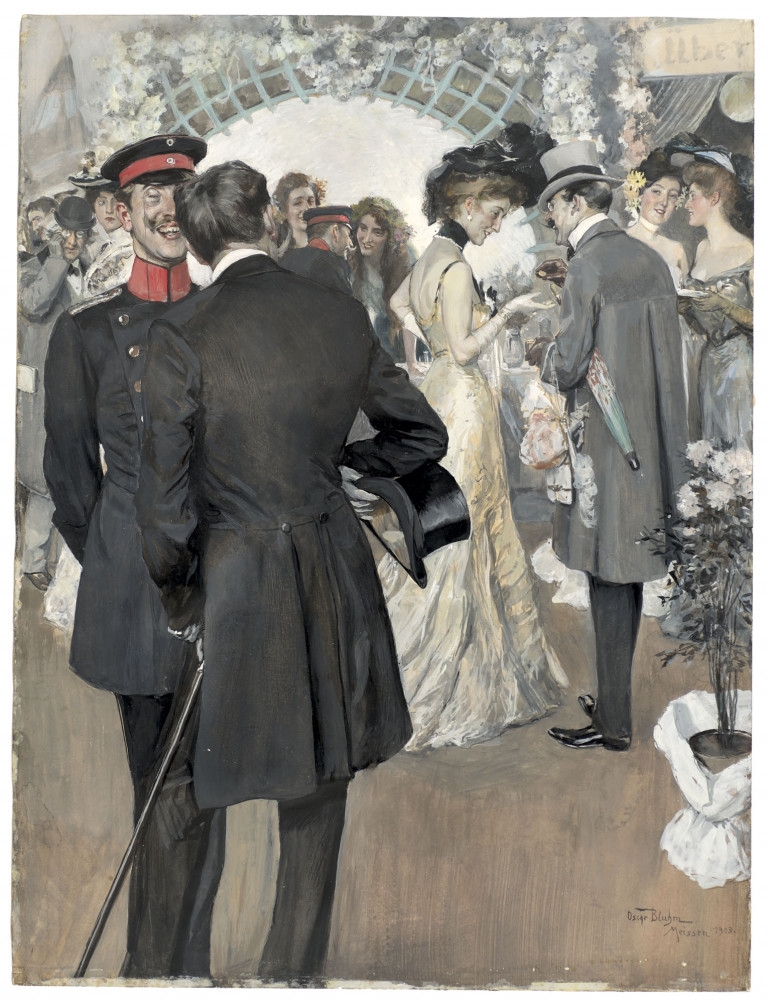 Oscar Bluhm | Elegantes Gartenfest (1903) | MutualArt