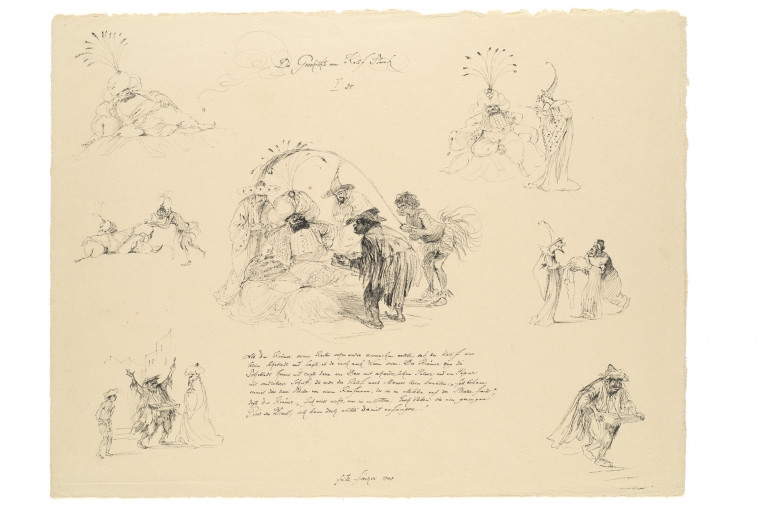 Fritz Fischer | Zwei Original-Illustrationen zu Die Geschichte von ...