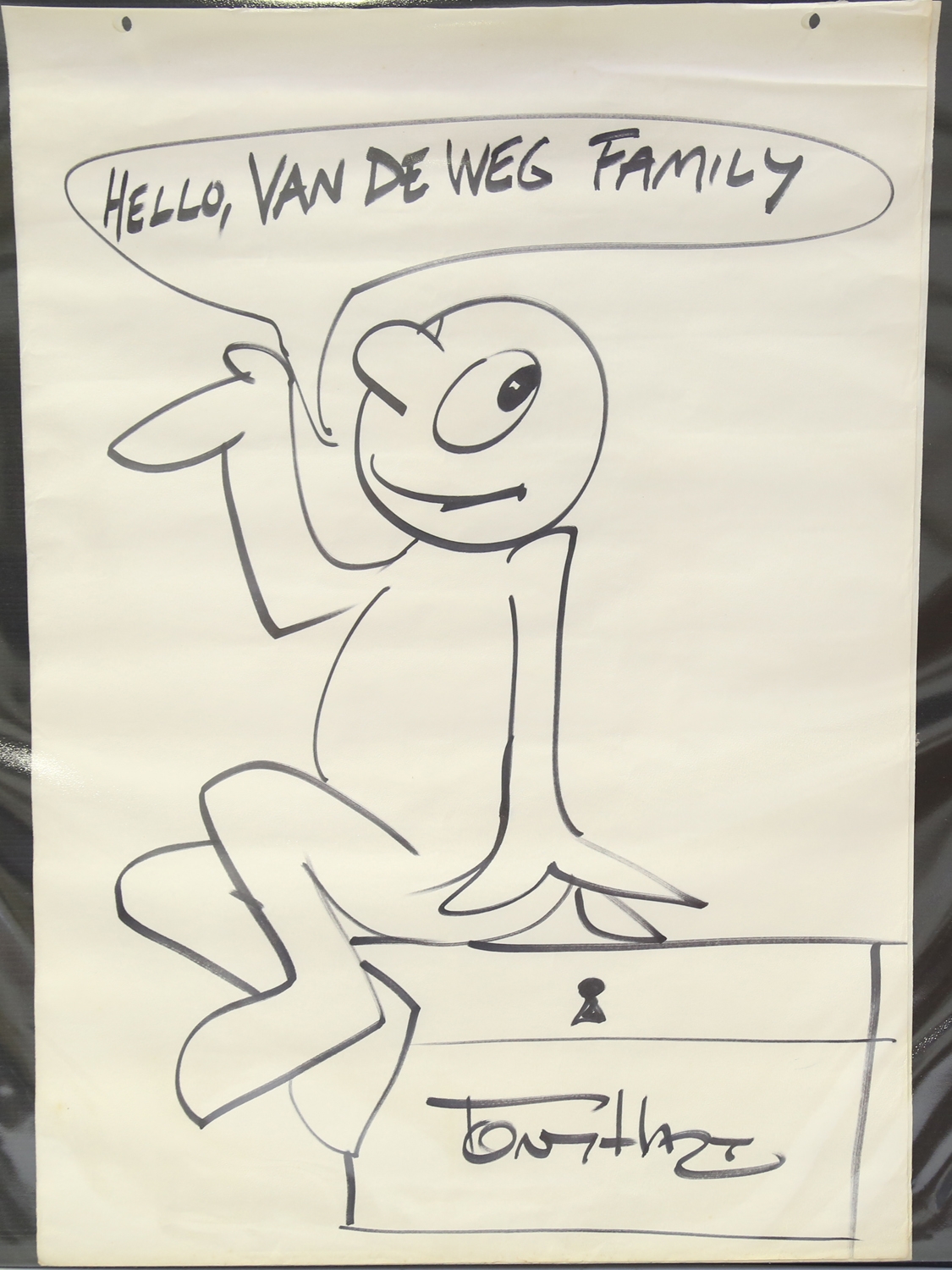 Tony Hart | Morph; together with two photographs of the artist creating ...