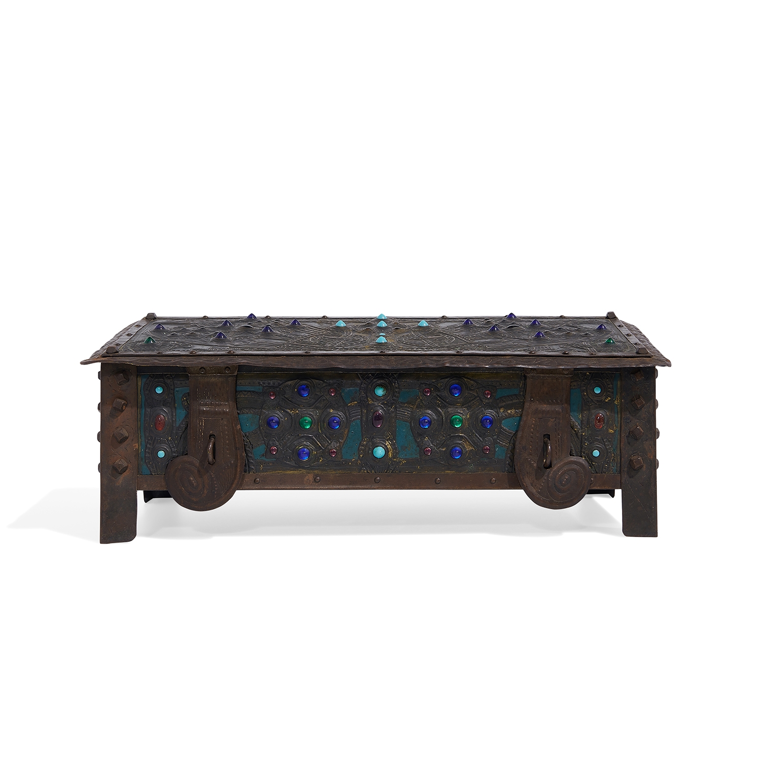 Alfred-Louis-Achille Daguet | large rectangular chest with slant lid ...