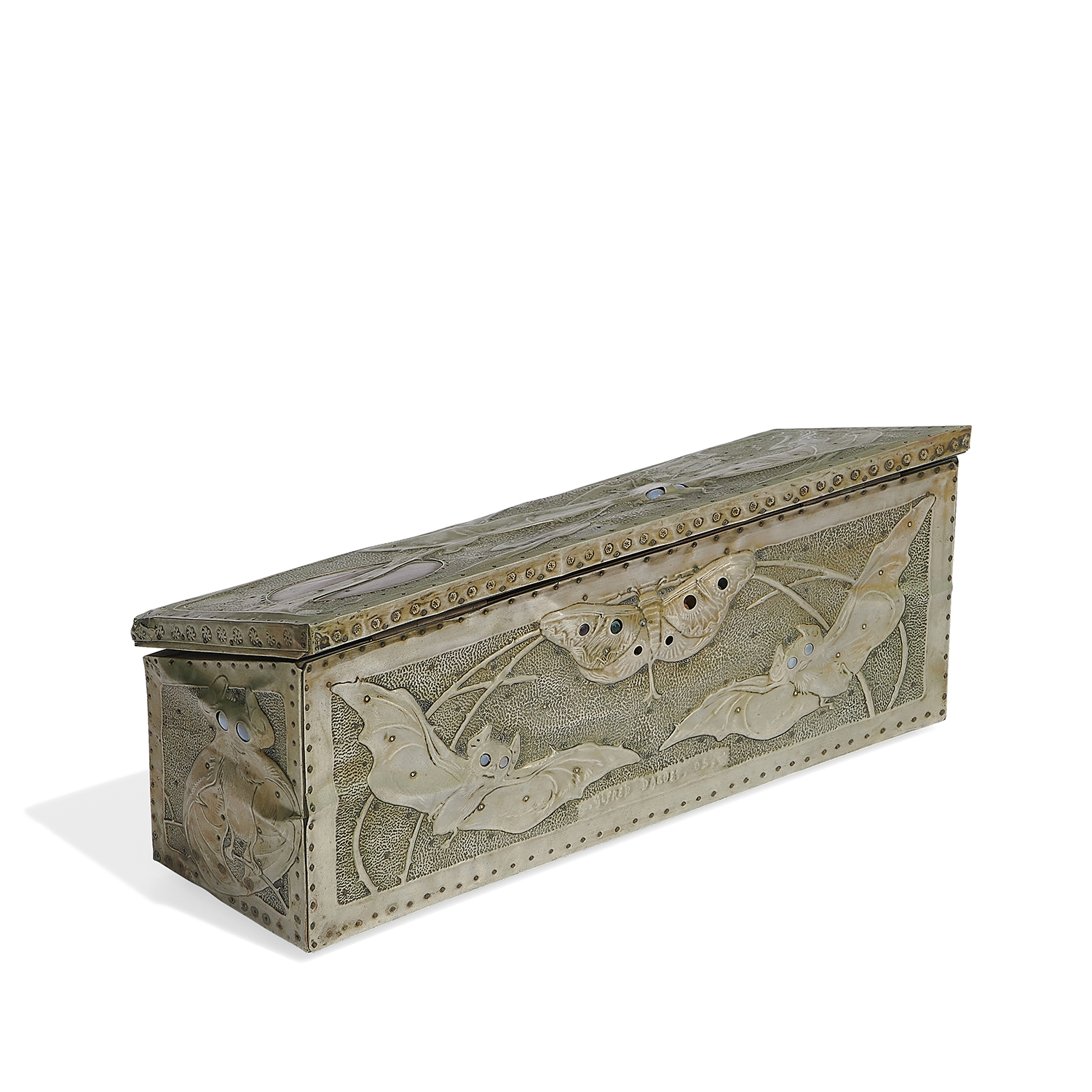 Alfred-Louis-Achille Daguet | rectangular box with slant lid and inset ...