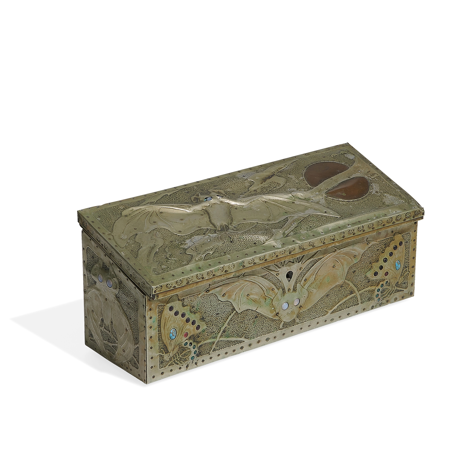 Alfred-Louis-Achille Daguet | rectangular box with slant lid and inset ...