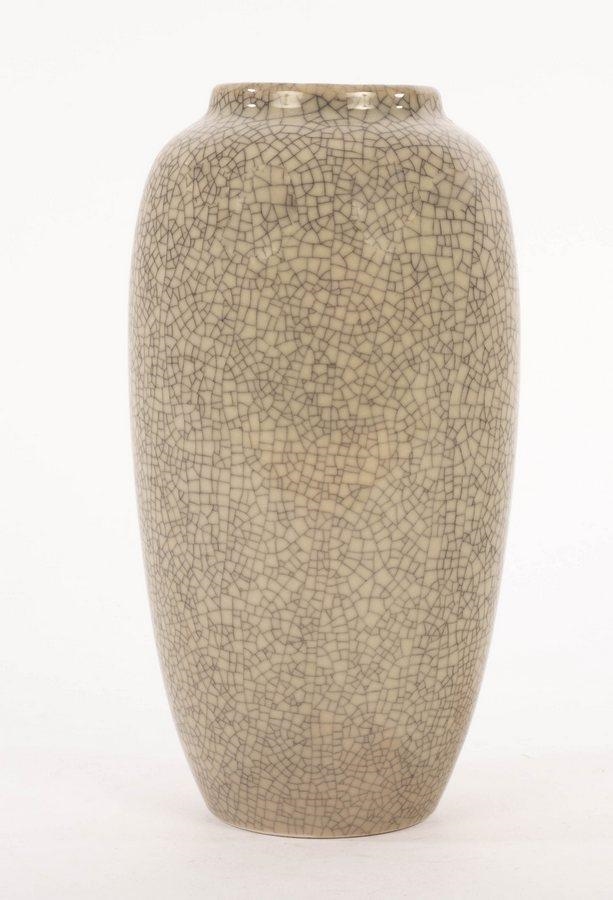 Agnete Hoy | a tall ovoid vase of grey crackle glaze | MutualArt