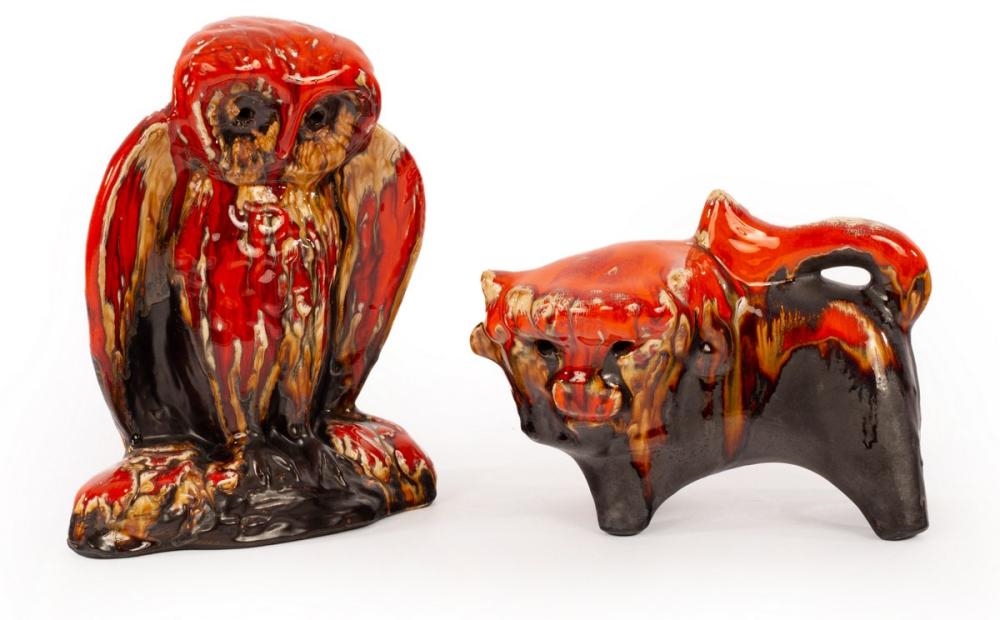 Eric Leaper | two Newlyn pottery animals (1970s) | MutualArt