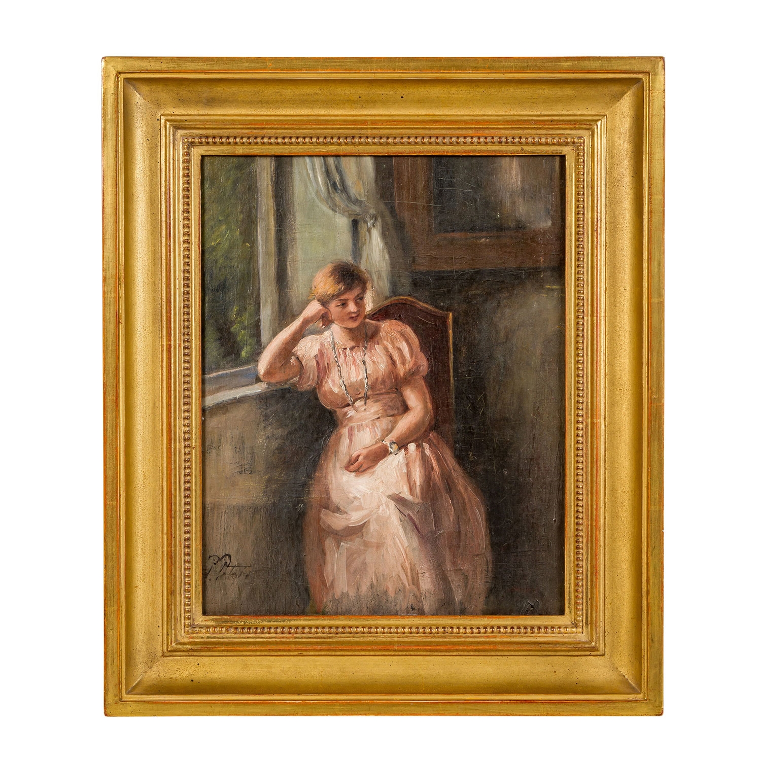 Pietronella Peters | Young girl sitting at the window | MutualArt