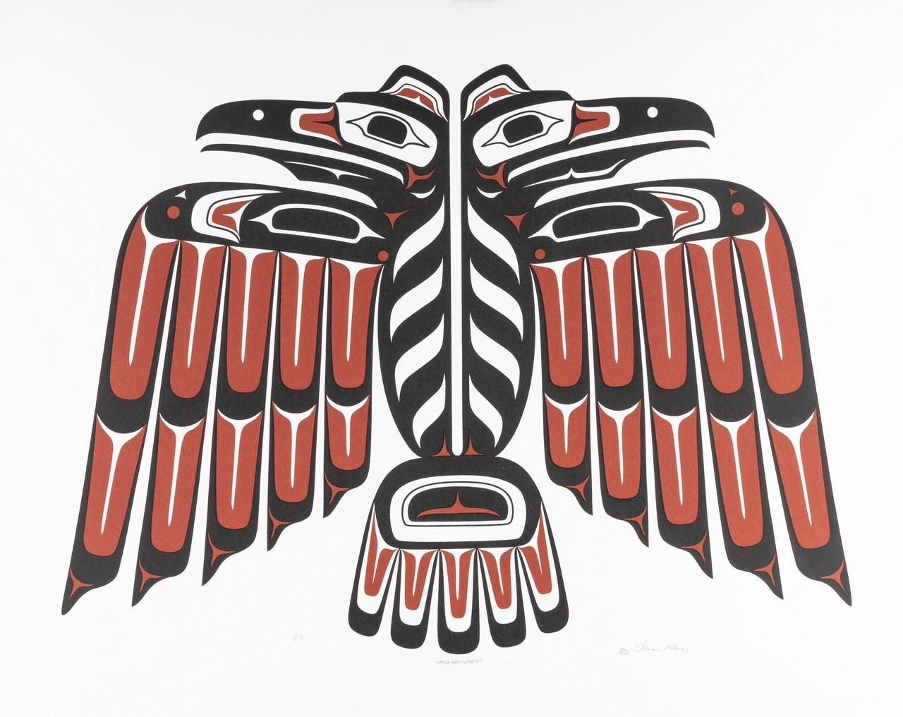 Clarence Mills | Haida Bear+Frog Totem (1996) | MutualArt