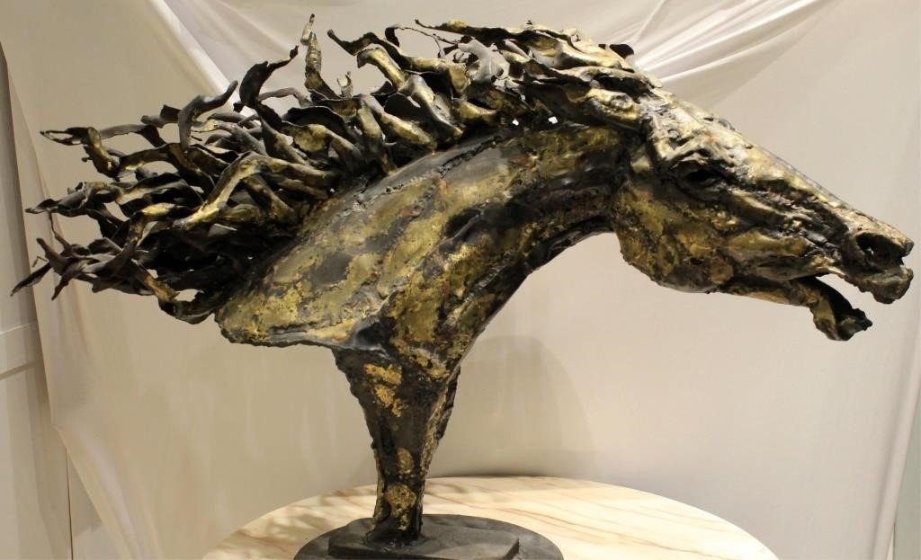 Roger DiTarando | BRUTALIST METAL CRAFT HORSE BUST DITARANDO | MutualArt