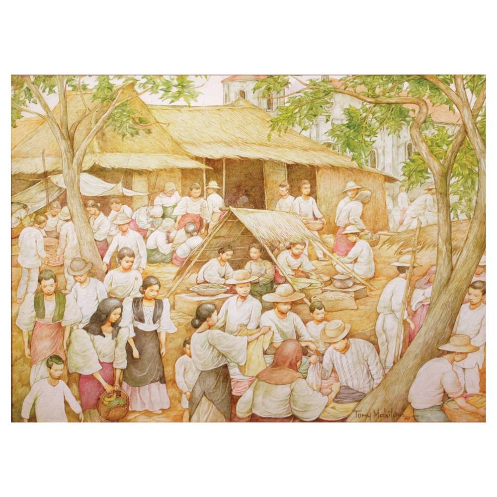 Tony Mahilum | Barrio Scene (1990) | MutualArt