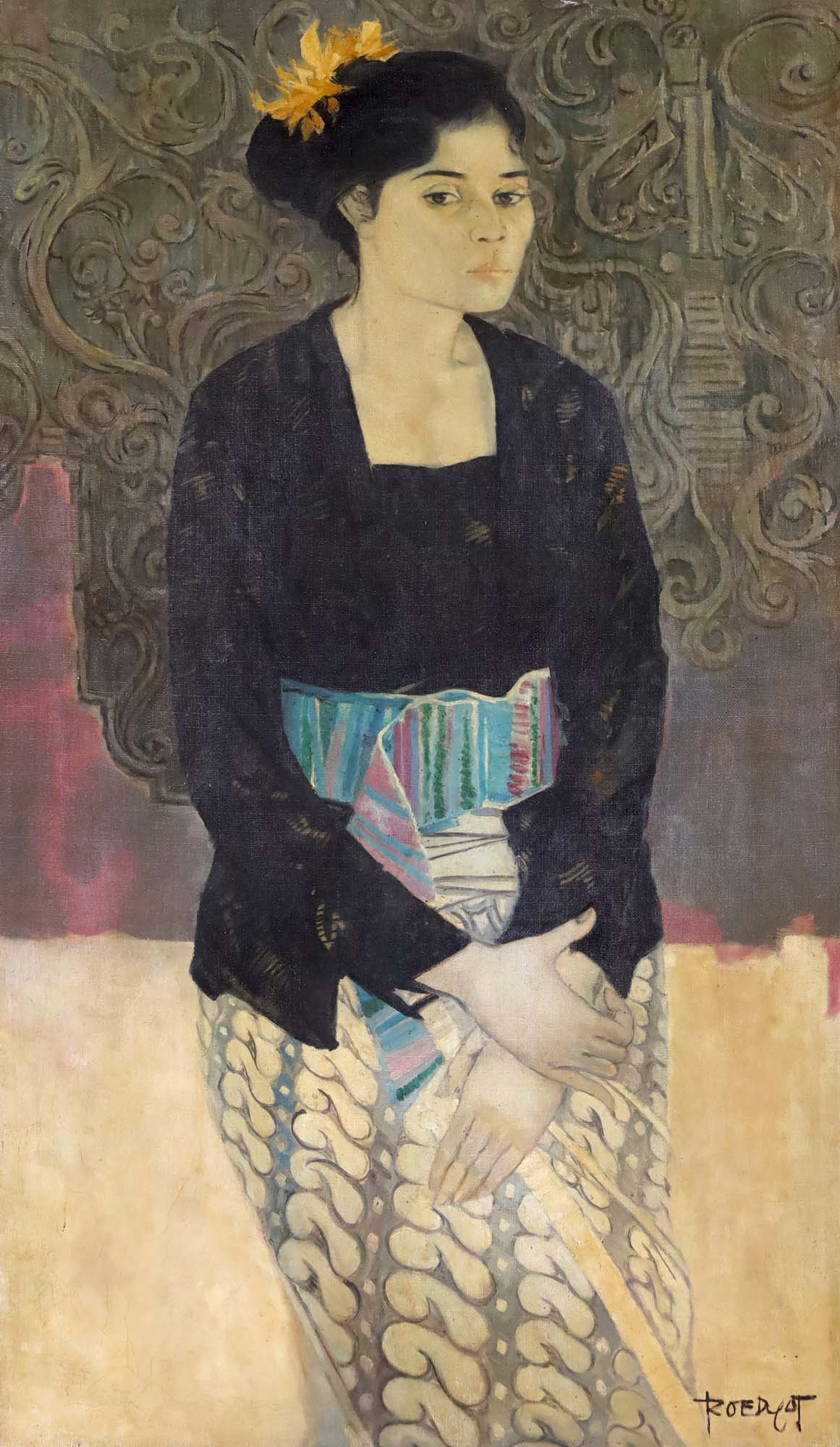 Raden Roedyat Martadiradja | Woman in The Dark Kebaya | MutualArt