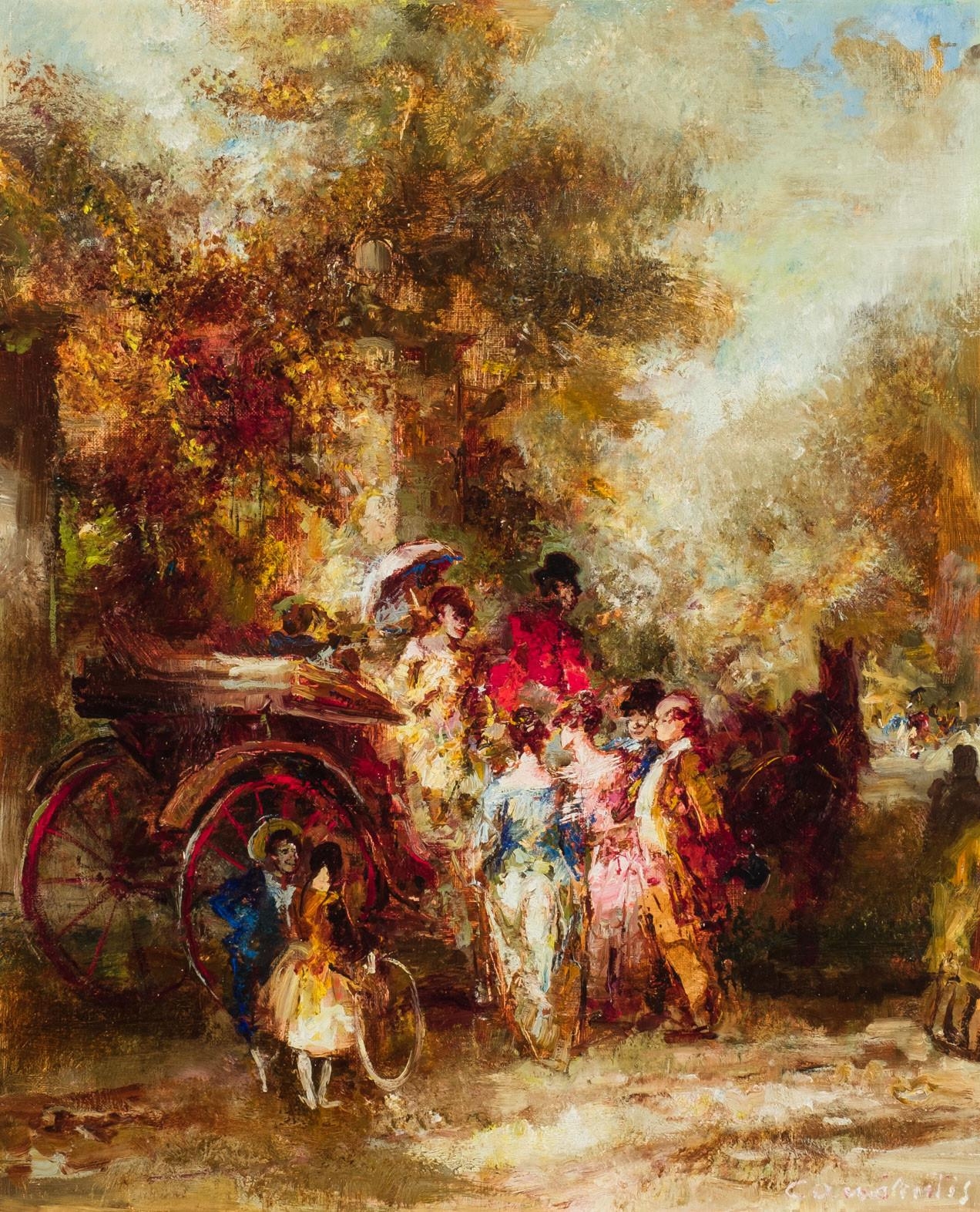 Juan Alfonso Carro Sentís | Paseo en el parque | MutualArt