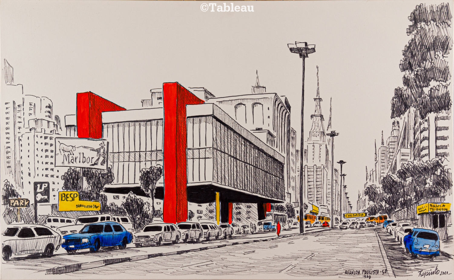 Renato Pinto | Avenida Paulista 1979 (2021) | MutualArt
