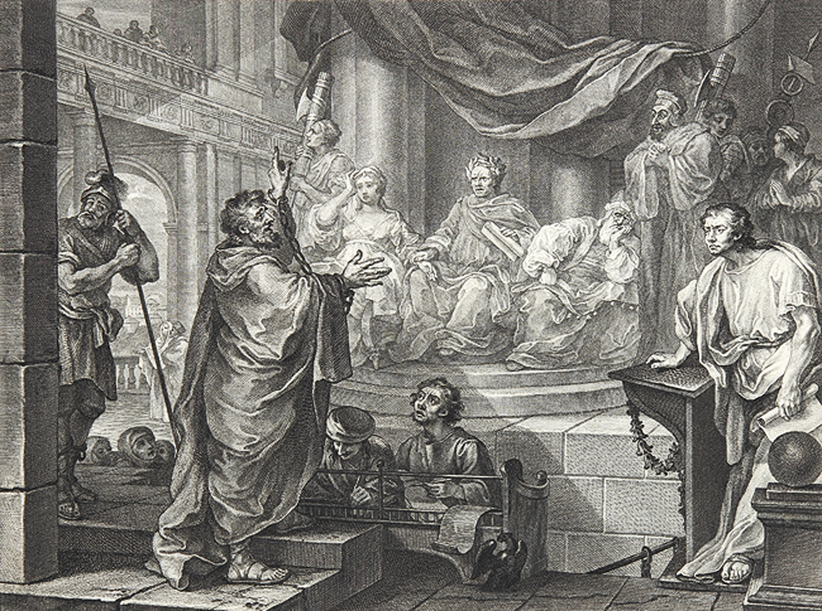 William Hogarth | Paul before Felix (1752) | MutualArt