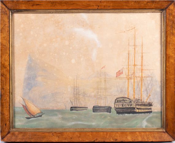 British School, 18th Century | A SPANISH FELUCCA AND BRITISH WAR SHIPS ...