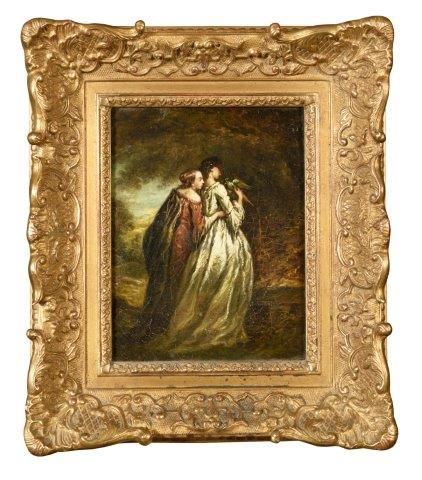 Henri Charles Antoine Baron | Young women picking flowers | MutualArt