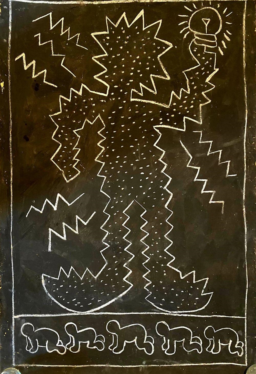 Keith Haring | Subway Drawing (Circa 1980) | MutualArt