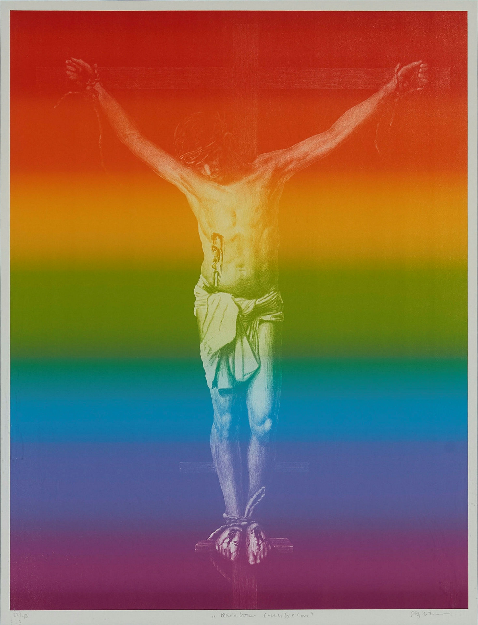 Sverre Bjertnes | Rainbow Crucifixion (2013) | MutualArt