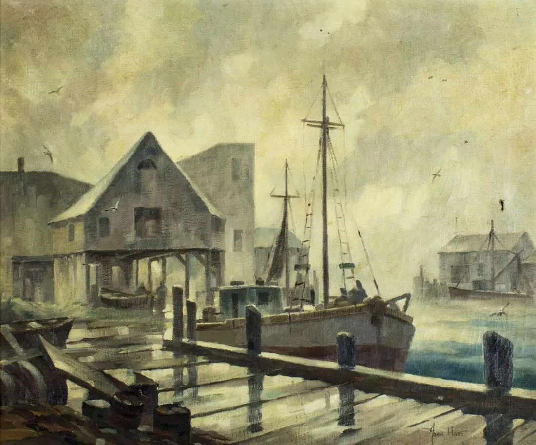 John Cuthbert Hare | Harbor Scene | MutualArt