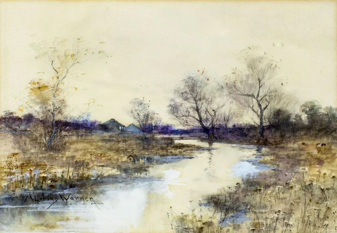 Mary Loring Warner | Autumn River Landscape | MutualArt