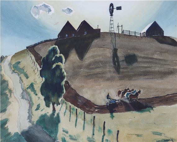 Kenneth MacQueen | Farm on the Hill | MutualArt