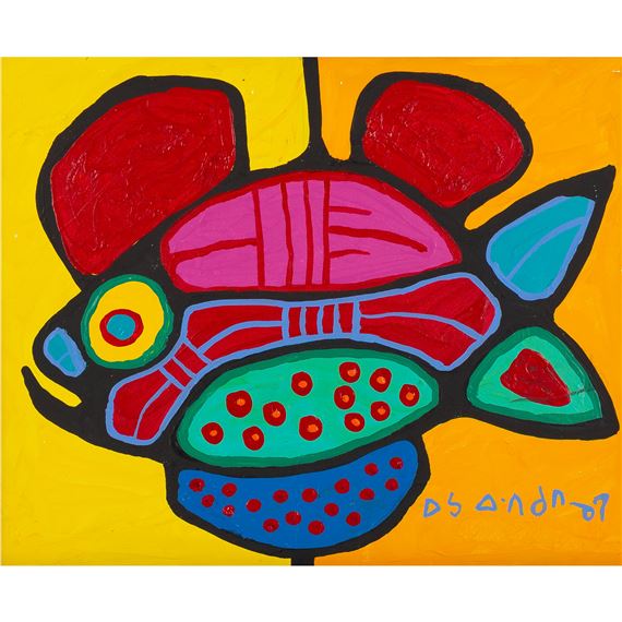 Norval Morrisseau | FISH SPAWNING | MutualArt