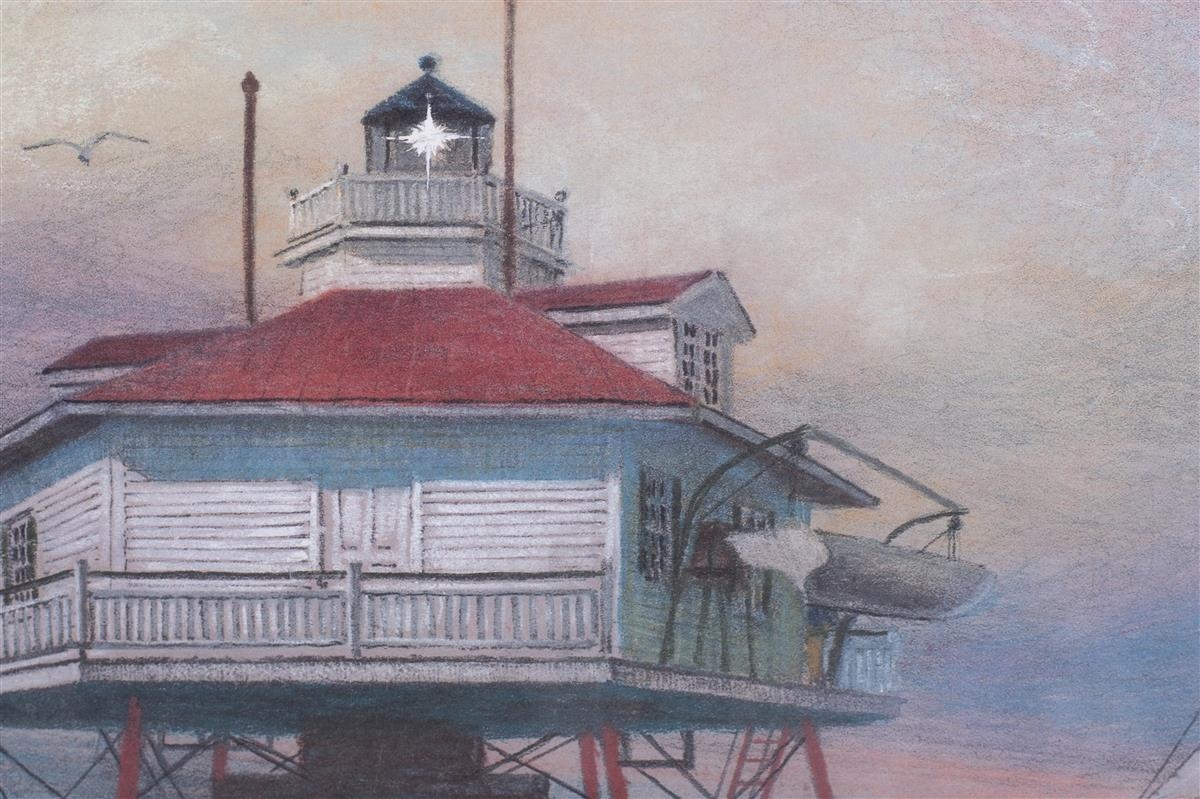 John Moll | CHESAPEAKE BAY PUNGY WITH HOOPER STRAIT LIGHTHOUSE IN THE ...