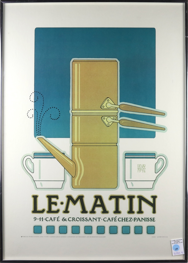 David Lance Goines | Le Matin (1977) | MutualArt