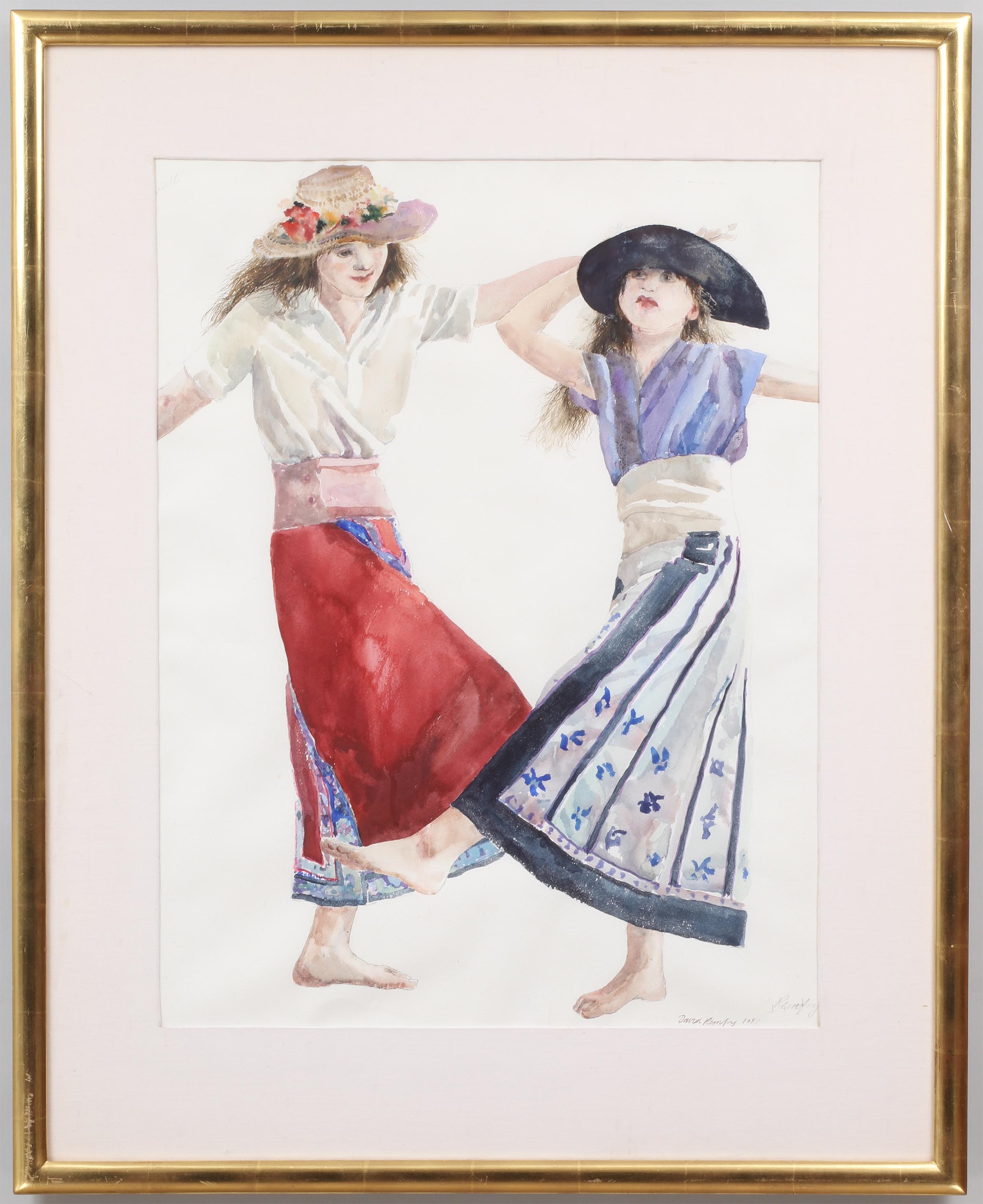 David Remfry | Two young women dancing (1981) | MutualArt