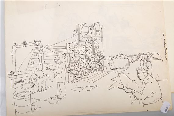 Aaron Sopher | Five Unframed Drawings | MutualArt