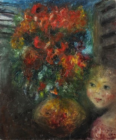 Edouard Joseph Goerg | The red bouquet in front of the window (1957 ...