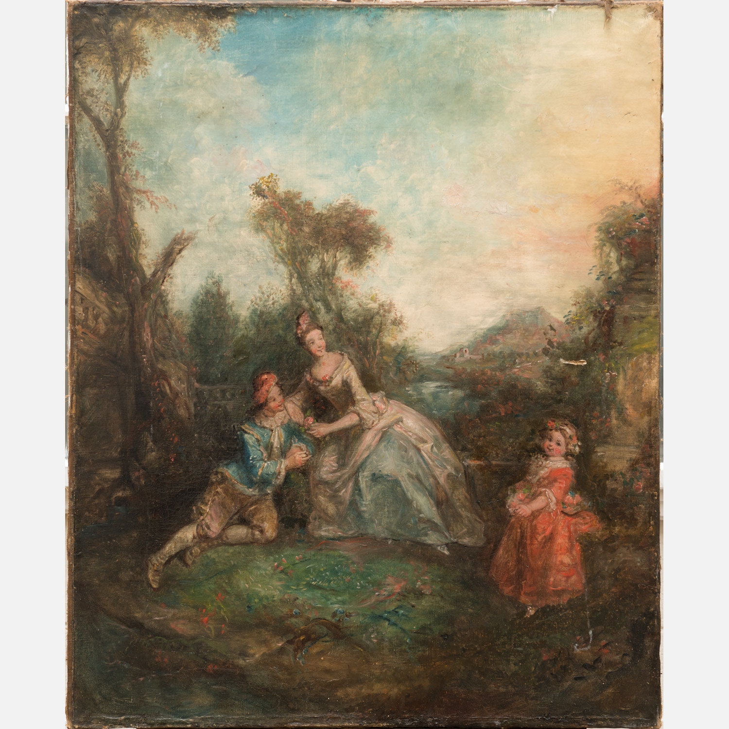 Jean-Baptiste Joseph Pater | Family in landscape | MutualArt