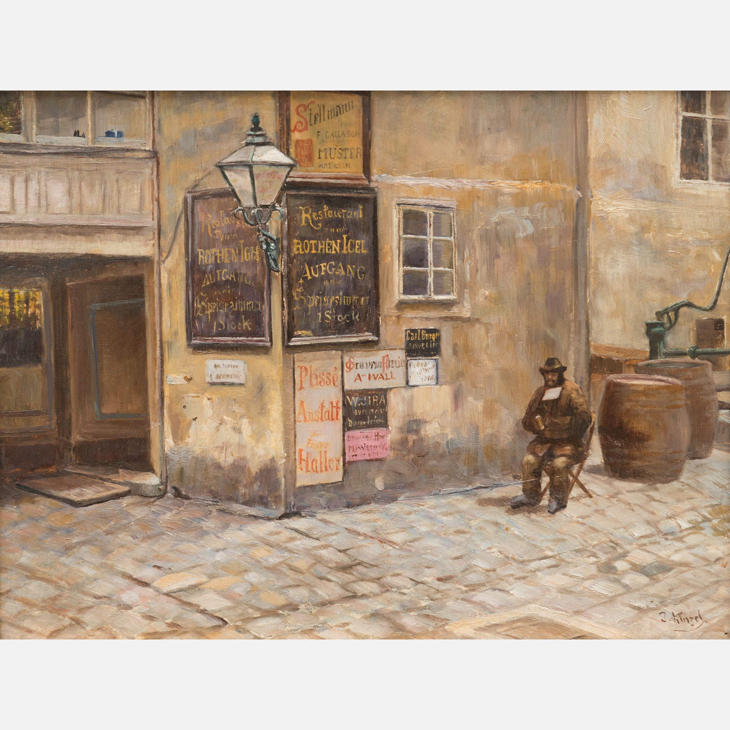 Josef Kinzel | Vienna street scene | MutualArt