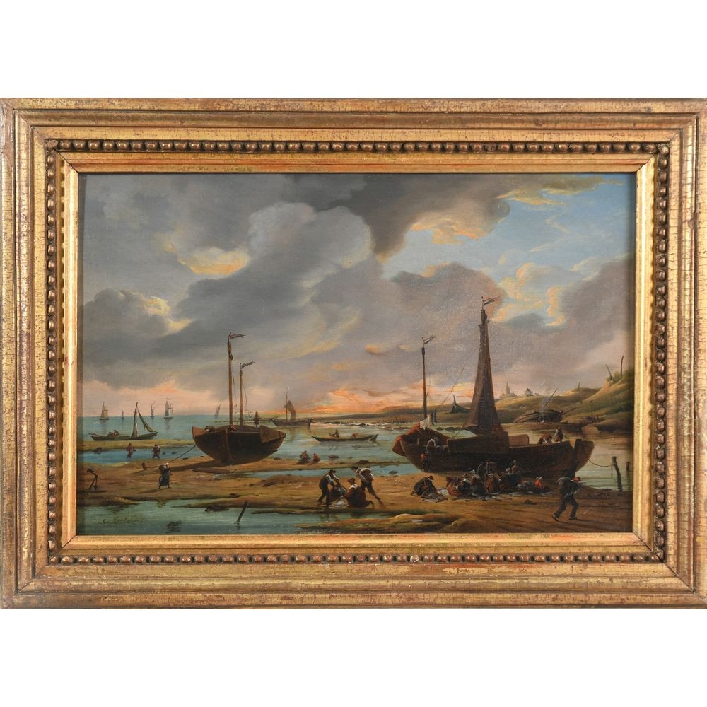 Charles Eschard | Le débarquement de la pêche | MutualArt