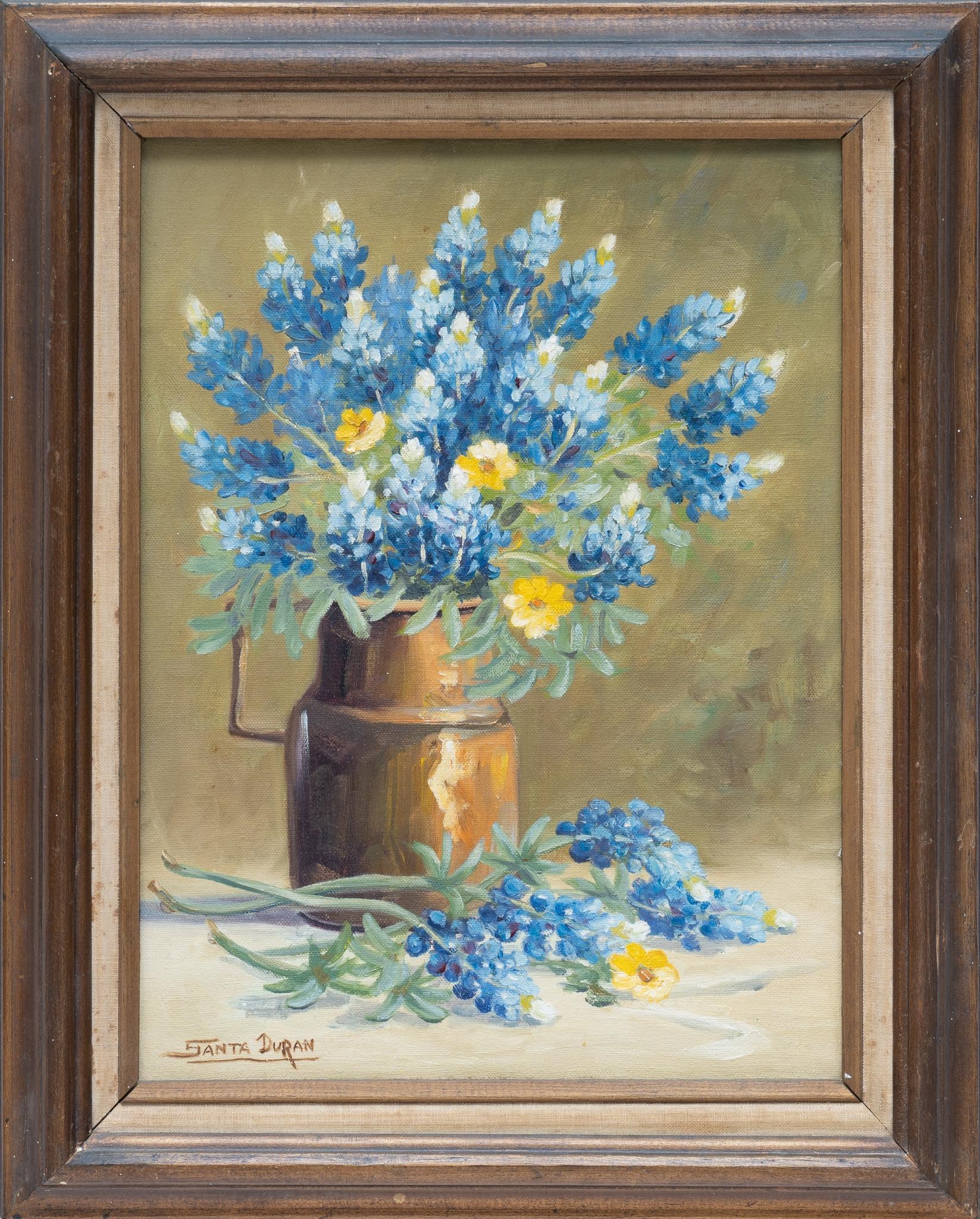 Santa Duran | Bluebonnets in copper pitcher (1979) | MutualArt