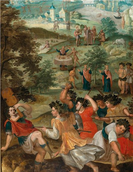 French School, 17th Century | Orpheus attacked by the Maenads, (1584 ...