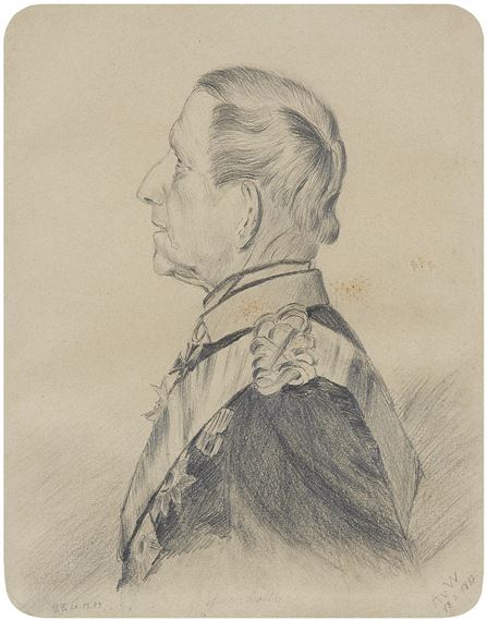 Anton von Werner | Portrait of General Helmuth von Moltke in Profile ...