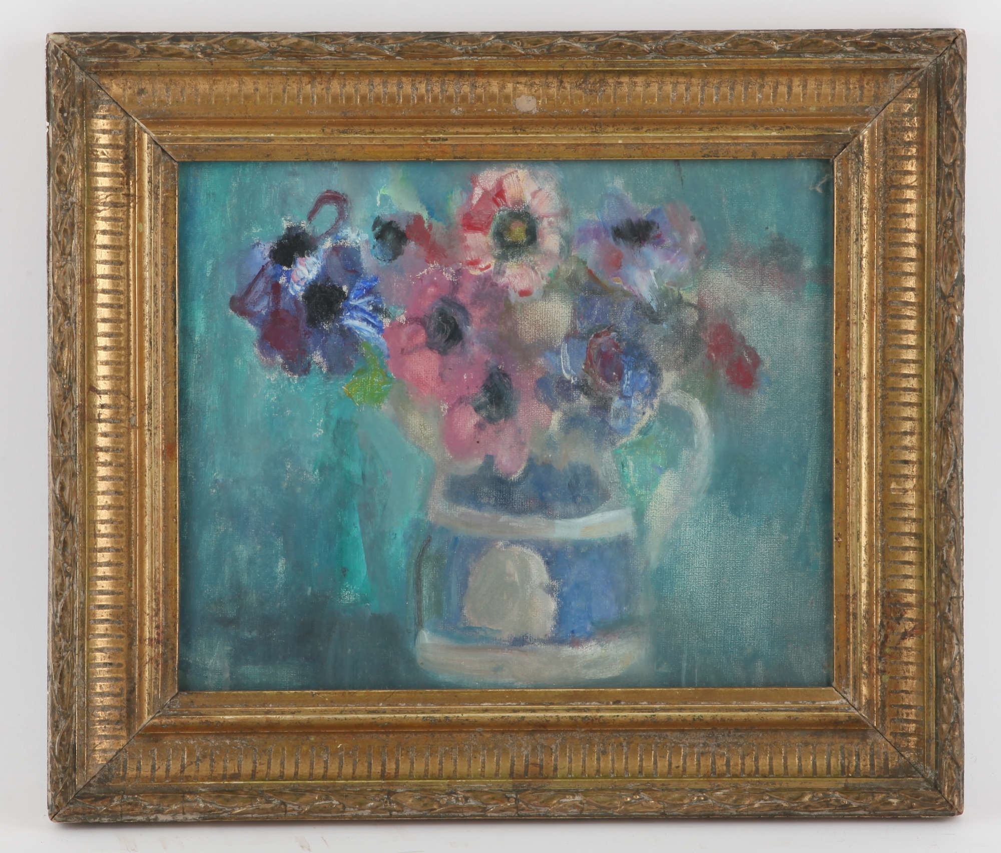Margaret Hislop | Still life with vase of flowers. | MutualArt