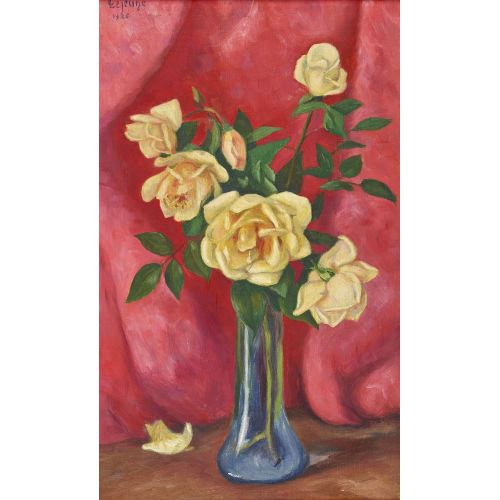 Émile Lejeune | Rosen in einer Glasvase (1925) | MutualArt