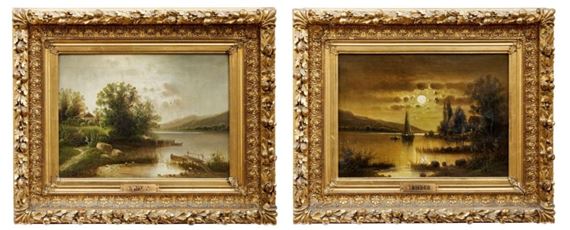 Anton Pick | Zwei Uferlandschaften (1905) | MutualArt