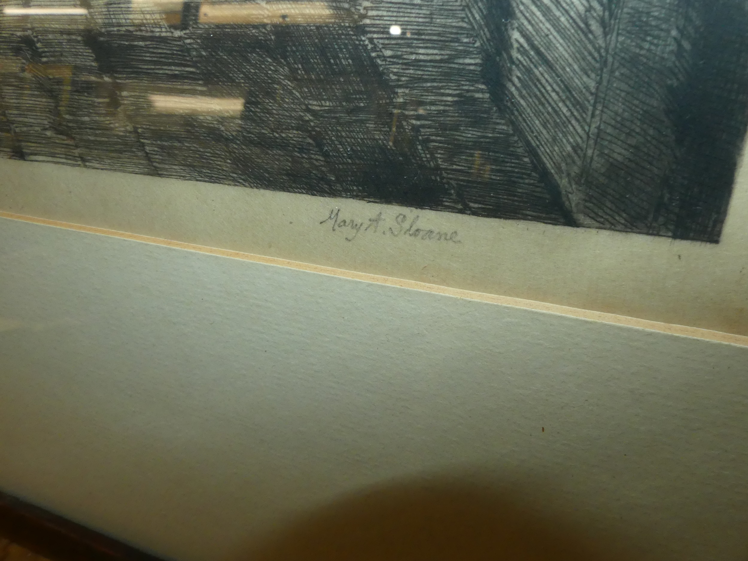 Mary Annie Sloane | - Interior scene with lone woman at the spinning ...