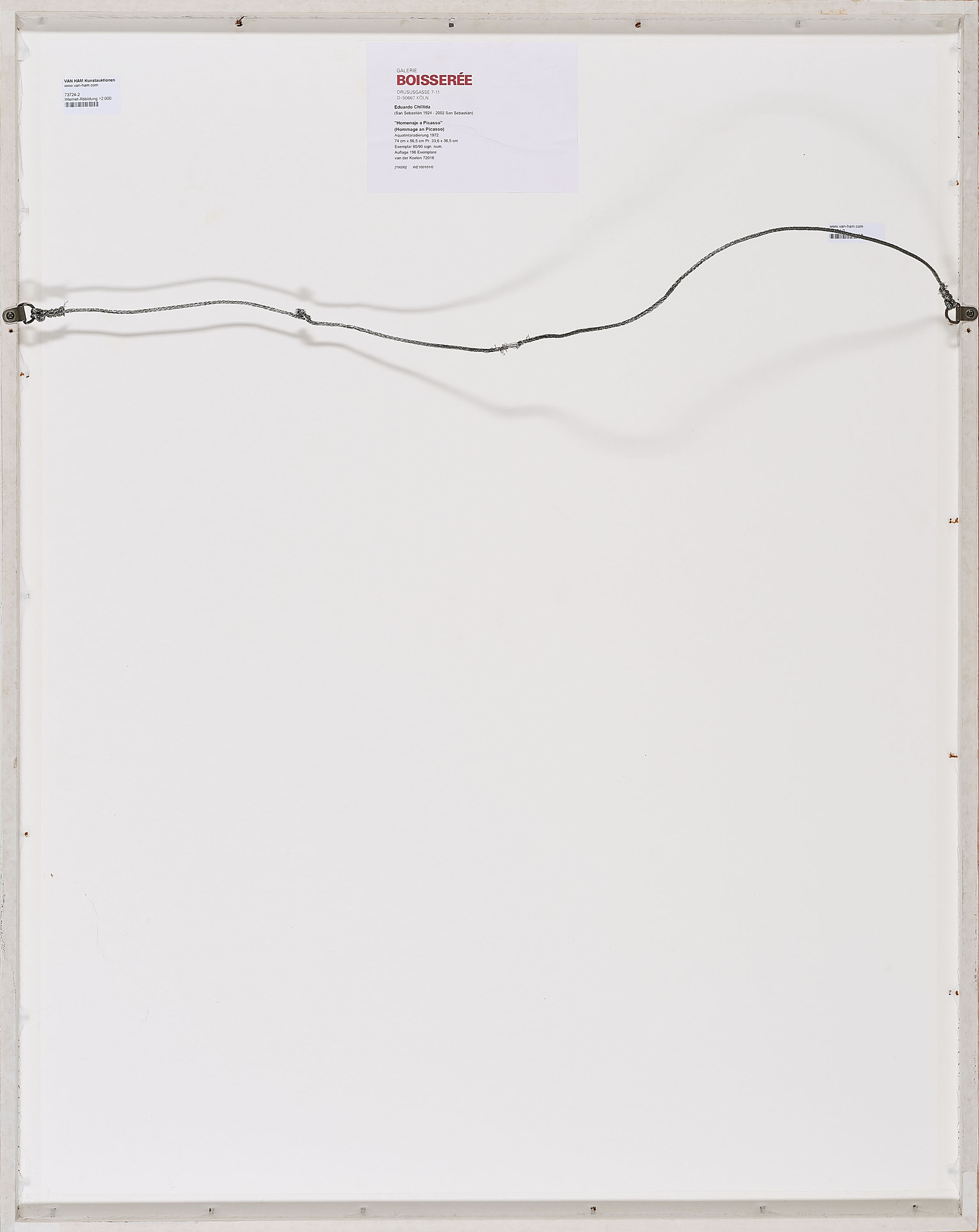 Eduardo Chillida Homenaje A Picasso 1972 Mutualart