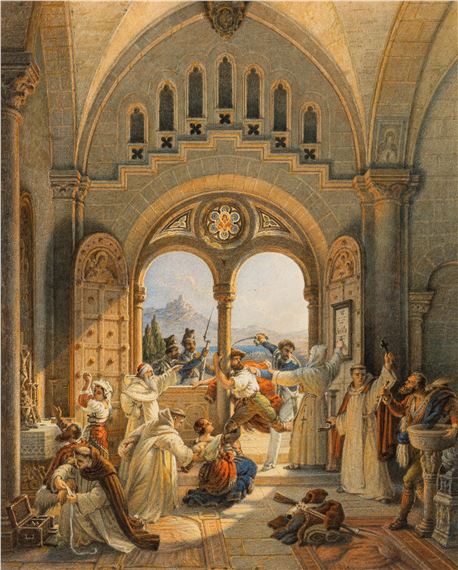 Maximilian Albert Hauschild | Taking refuge in the church | MutualArt