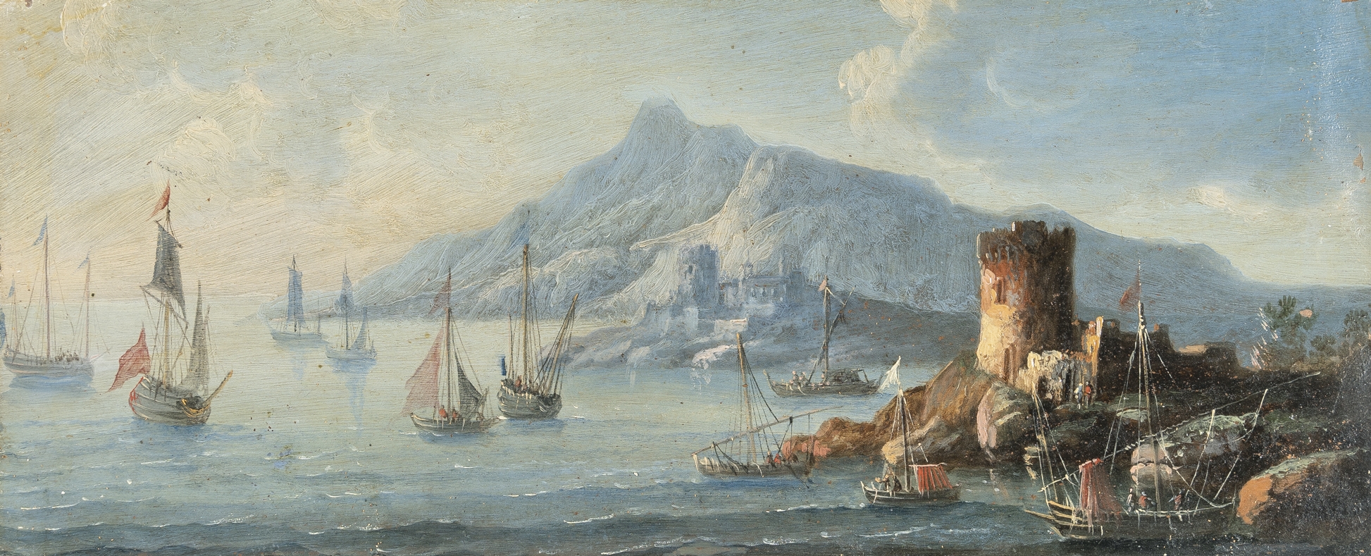 Hendrik Frans van Lint | Italian harbour scene with sailing ships (1730 ...