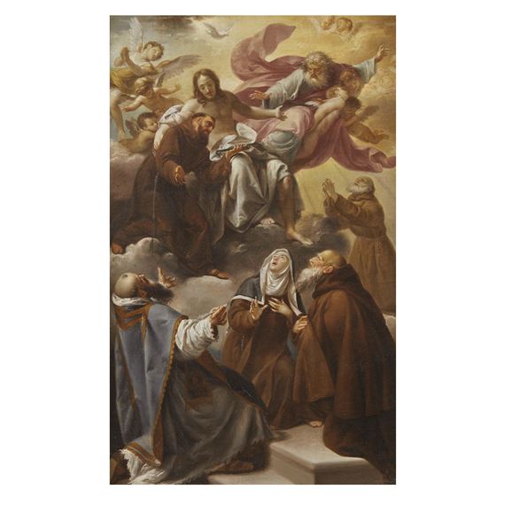 Bernardino Nocchi | THE HOLY TRINITY WITH A GLORY OF ANGELS AND ...