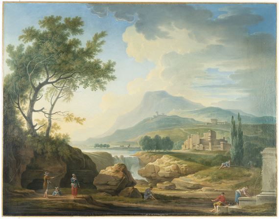 Adolf Friedrich Harper | Idealised Campagna landscape (1787) | MutualArt
